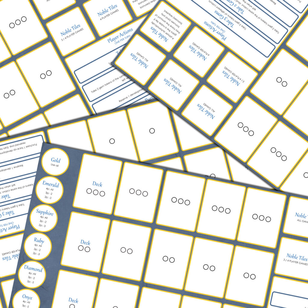 Splendor Game Mat – Tabletop Player Aids